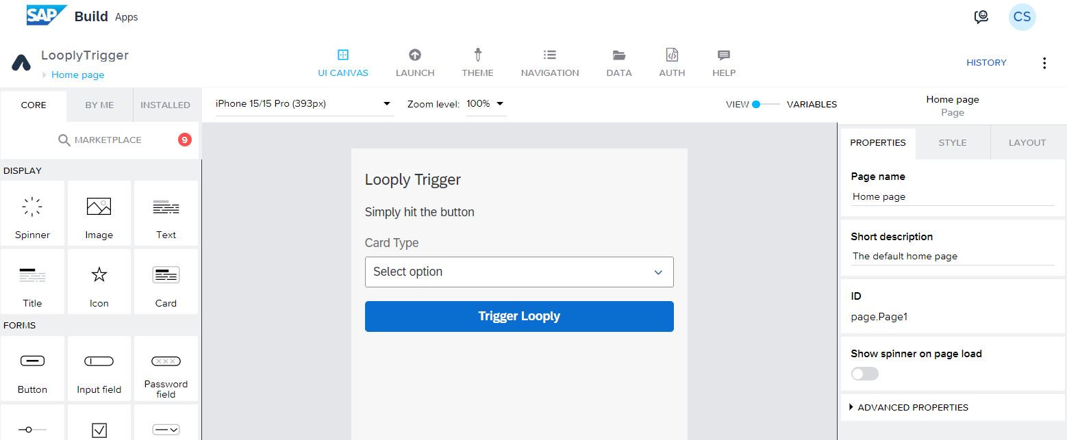 SAP Build apps integration to Microsoft Teams | Arch | Looply